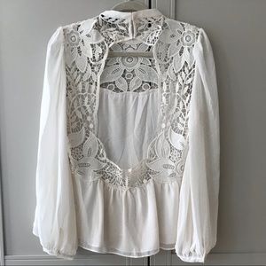 Express | Tops | Lace Top From Express With Open Back | Poshmark